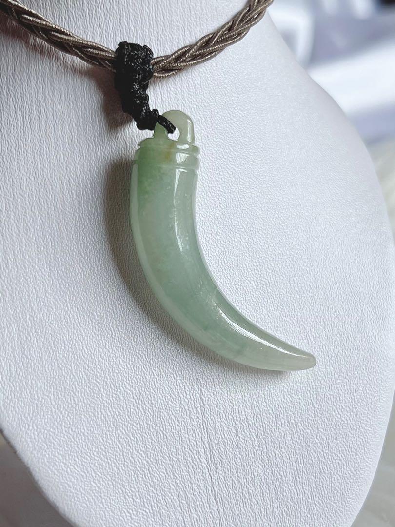 Burmese Jadeite Type A Tiger Tooth Jade Necklaces, Women's Fashion ...