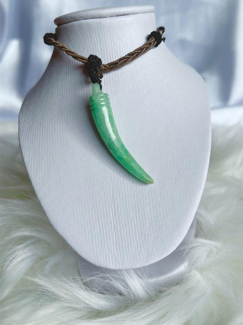Burmese Jadeite Type A Tiger Tooth Jade Necklaces, Women's Fashion ...