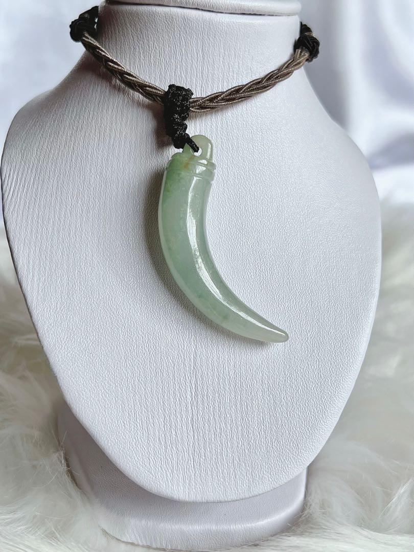 Burmese Jadeite Type A Tiger Tooth Jade Necklaces, Women's Fashion ...
