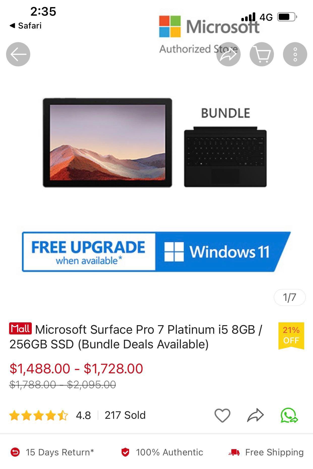CHEAPEST Microsoft Surface PRO 7 i5 8gb ram 256GB SSD, Computers & Tech ...