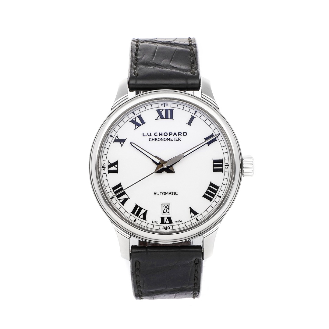 CHOPARD L.U.C 1937 Classic Porcelain Dial Watch Reference 168558-3002 ...