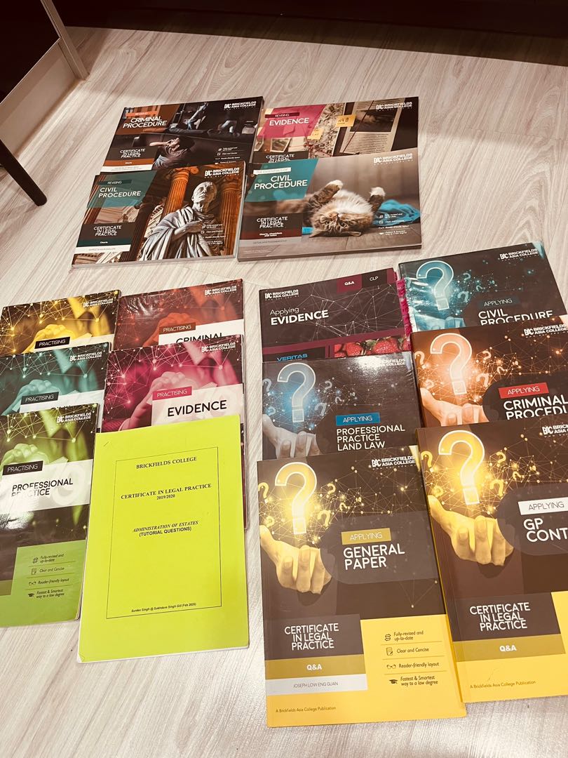 CLP Law Books - Q&A + Charts + PYQ from BAC, Hobbies & Toys, Books ...