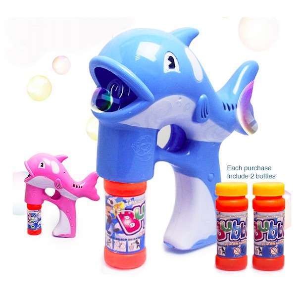 Dolphin Bubble Gun / 1000ML Bubble water refill / Music Led Light Toy ...