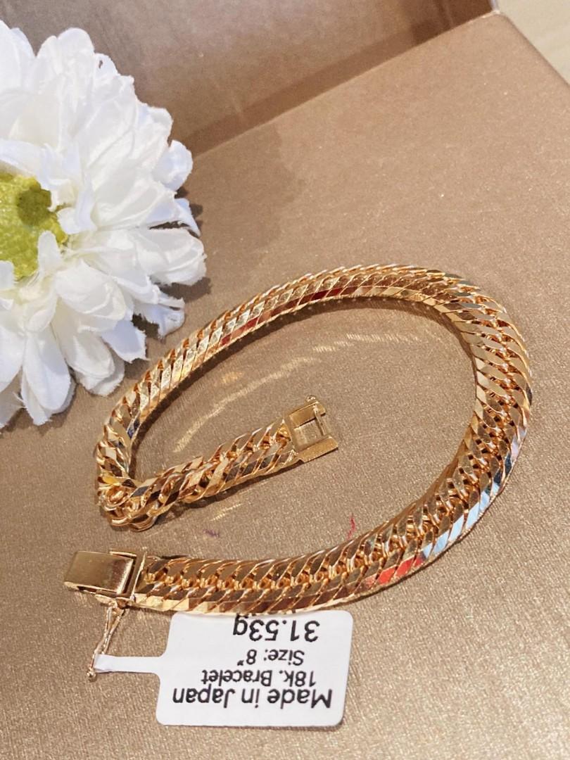 DOUBLE LOCK CHAIN BRACELET JG, Women's Fashion, Jewelry & Organizers ...