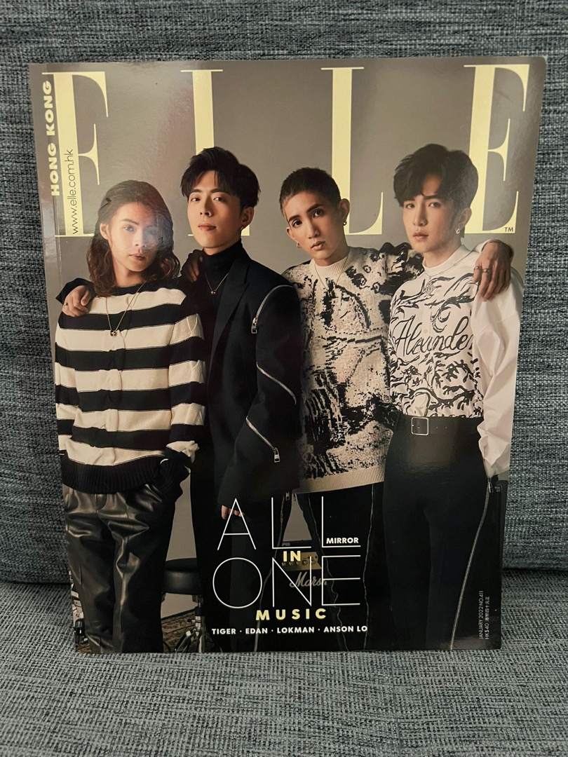 ELLE 期間限定 2022年1月號雜誌 Mirror封面 (Anson Lo, Edan, Lokman, Tiger), 興趣及遊戲, 書本 & 文具, 雜誌 - Carousell