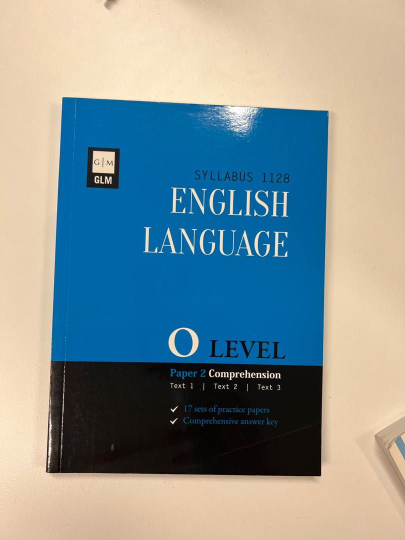 English Language O levels Comprehension, Hobbies & Toys, Books ...