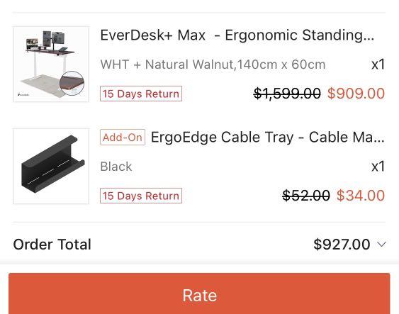 Everdesk + Max Ergonomic + cable tray, Computers & Tech, Office ...