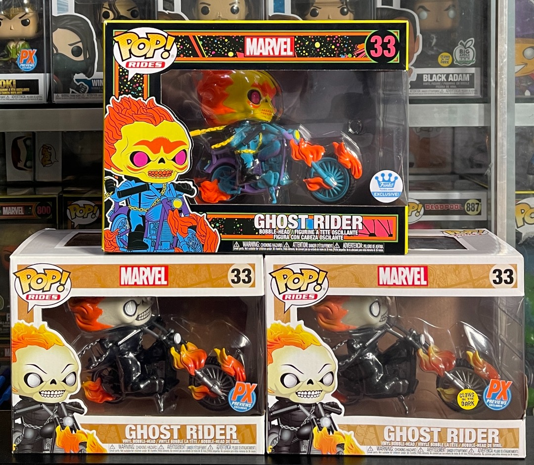 GHOST RIDER (PX PREVIEW & FUNKO EXCLUSIVE) SET OF 3, Hobbies & Toys ...