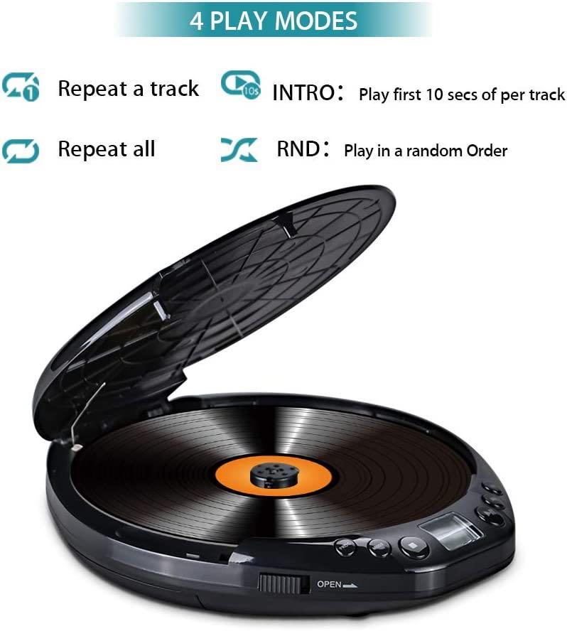Gueray Portable CD Player HiFi Classic Personal CD Discman with ...