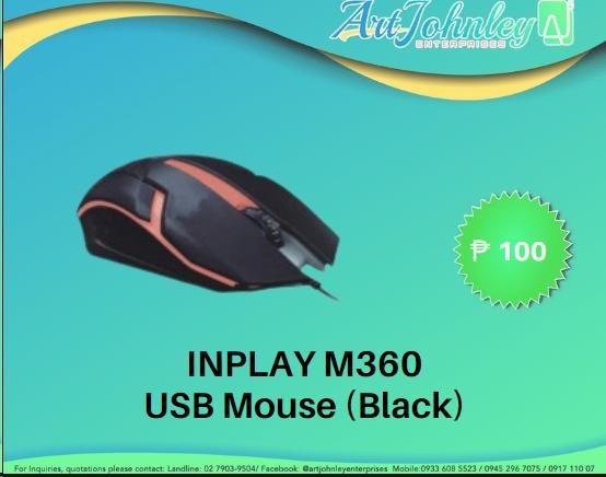 InPlay M360 USB Mouse (Black), Computers & Tech, Parts & Accessories ...