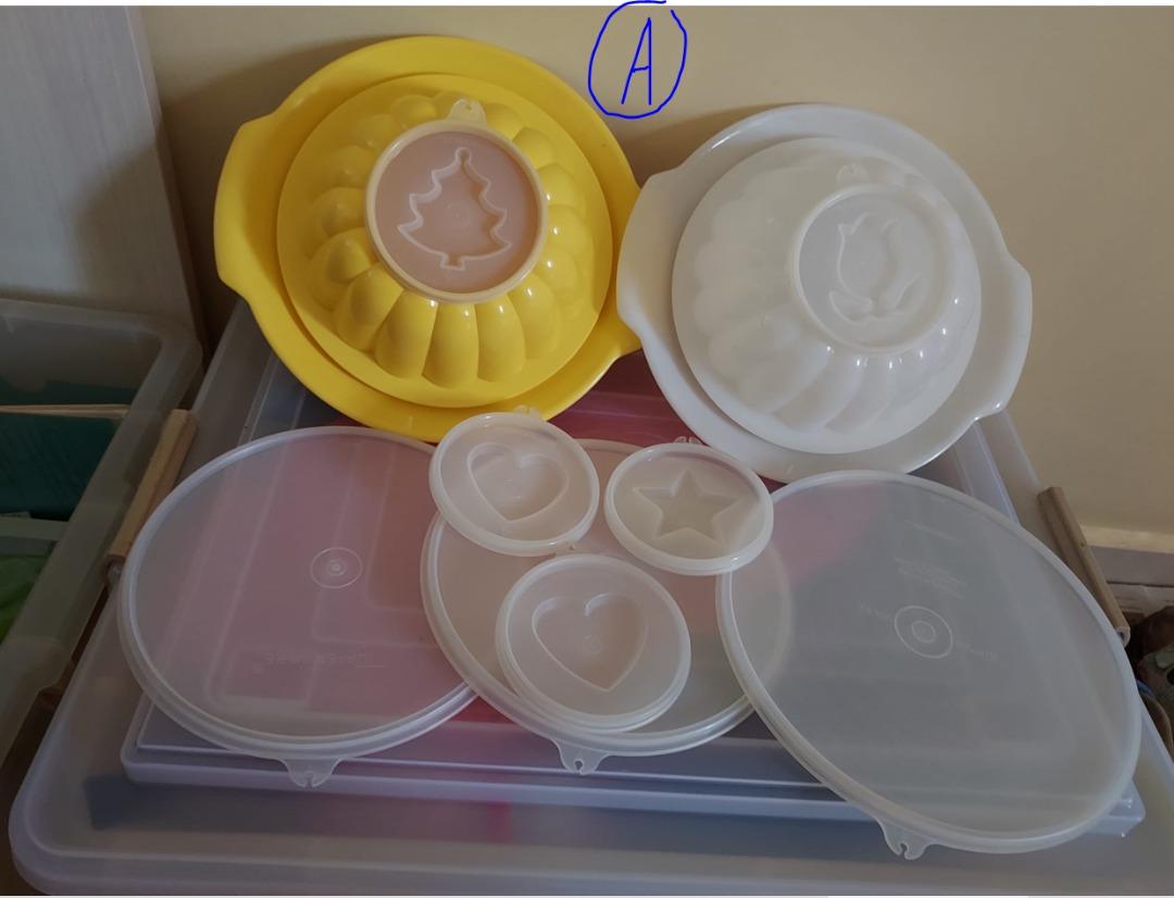 Tupperware jelly moulds/ food containers/ vegetables cutter, Furniture ...