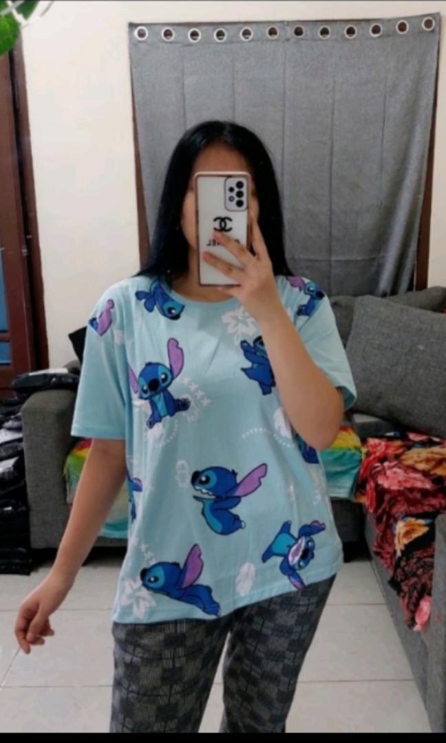 Kaos stitch jumbo baju stitch jumbo, Fesyen Wanita, Pakaian Wanita ...
