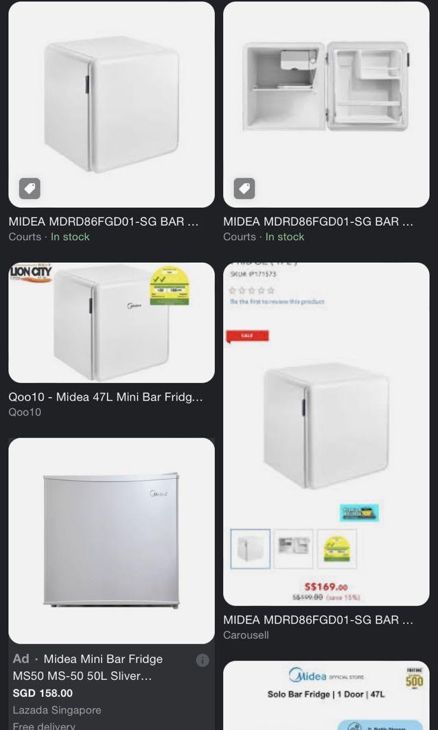 MIDEA RETRO SERIES MINIBAR REFRIGERATOR, TV & Home Appliances, Kitchen ...
