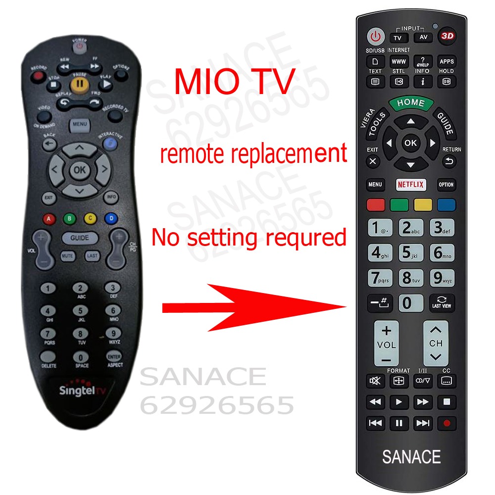 Mio TV set top box remote controller replacemnet, TV & Home Appliances ...