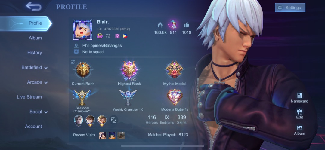 MOBILE LEGENDS ACCOUNT, Video Gaming, Video Games, Others on Carousell