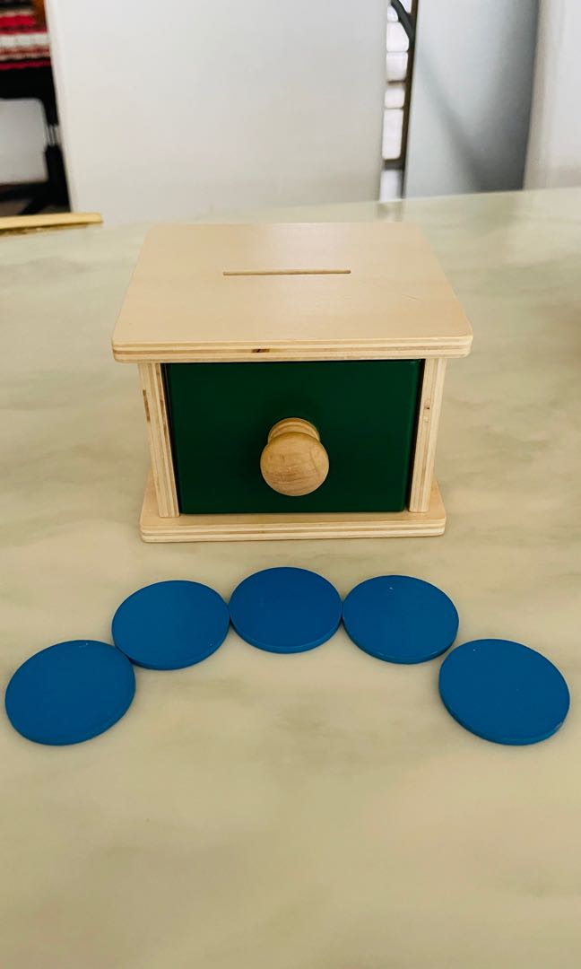 Montessori coin box, Babies & Kids, Infant Playtime on Carousell