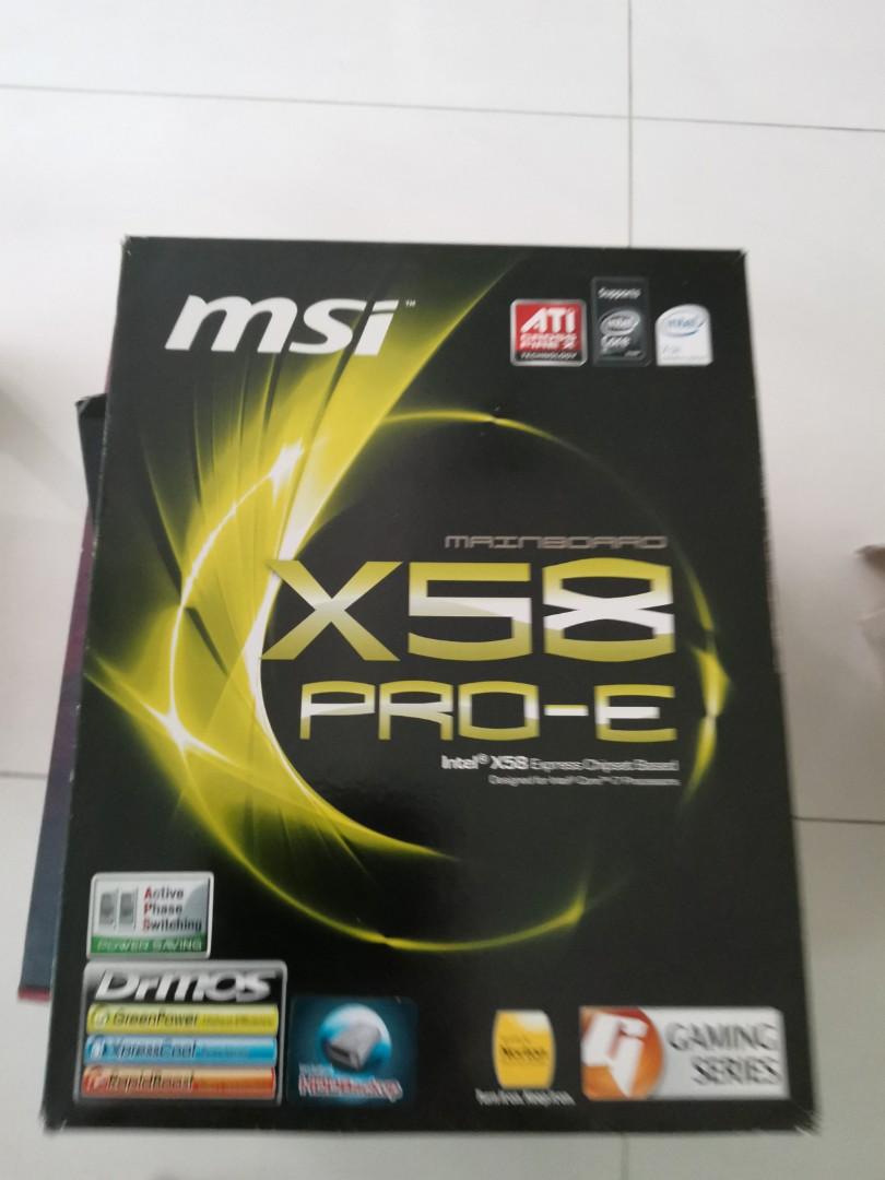 MSI X58 PRO E Motherboard, Computers & Tech, Parts & Accessories, Computer Parts on Carousell