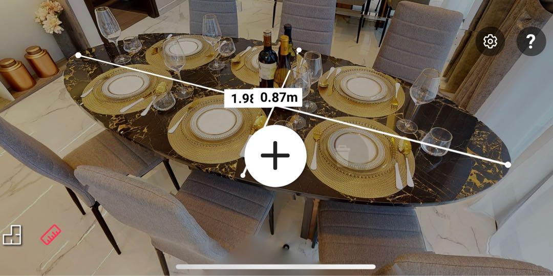 NEW 2 Meter Dinning table with 6 dining chairs, Furniture & Home Living ...