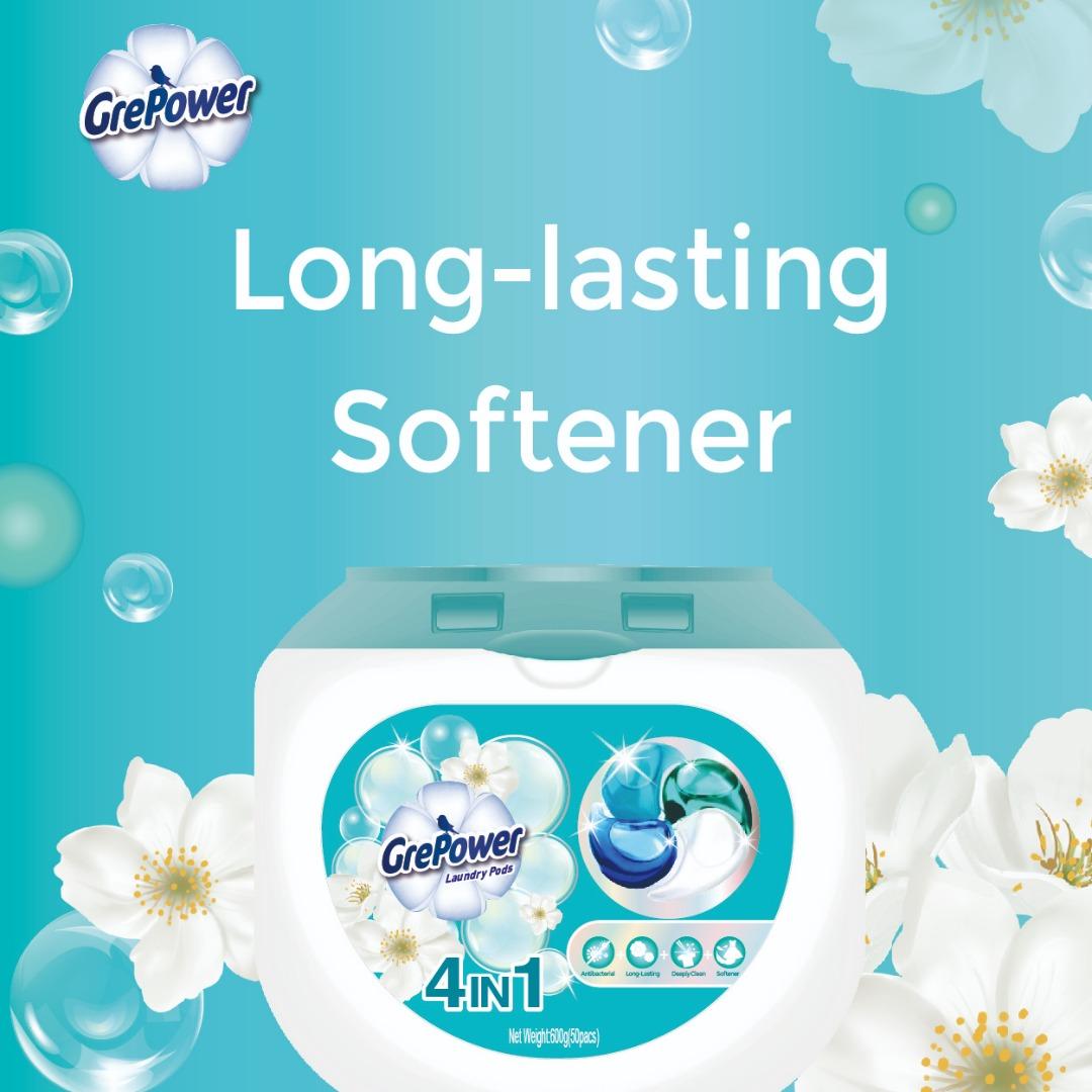 [New Arrival] GrePower 4 in 1 Multifunctional Laundry Pods x 50 Pods, Furniture & Home Living ...