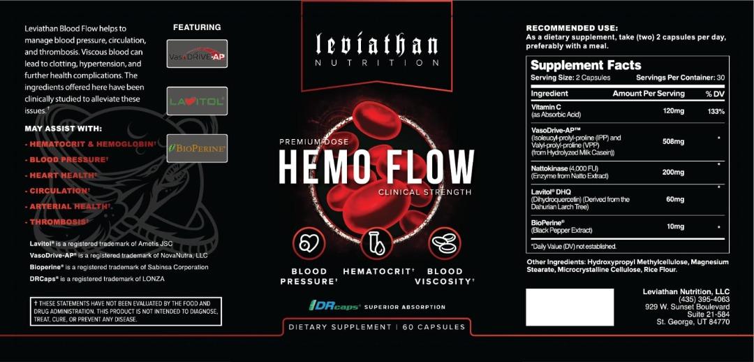 **NEW** LEVIATHAN NUTRITION HEMO FLOW, 健康及營養食用品, 健康補充品, 健康補充品 - 維他命及補充品 ...