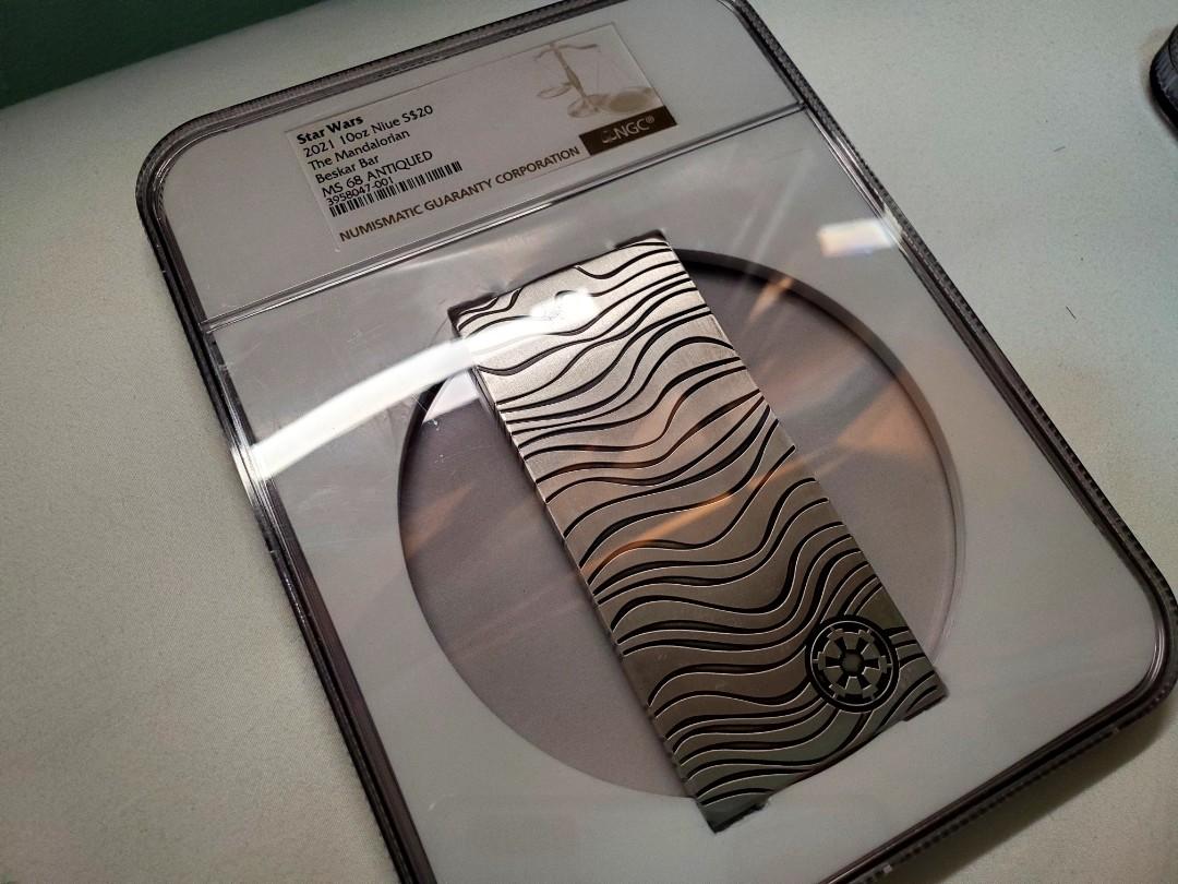 New zealand mint Beskar bar 10 oz silver pf70 graded rare ! First ...