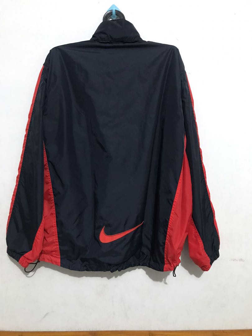 Nike Team Vintage Jacket Big Swoosh, Fesyen Pria, Pakaian , Baju Luaran ...