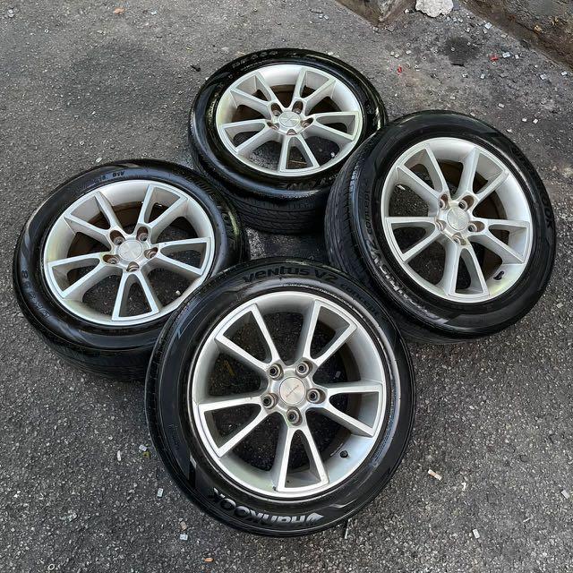 Original 16 inch sport rim Elantra tyre 70%, Auto Accessories on Carousell