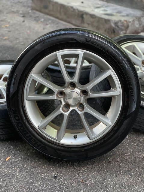 Original 16 inch sport rim Elantra tyre 70%, Auto Accessories on Carousell