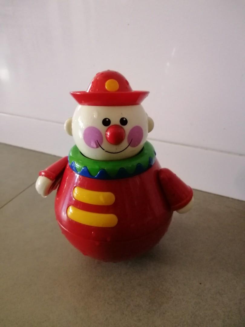Original Tolo Rare Roly Poly Chime Clown + FREE ABC Animal Farm Roly ...