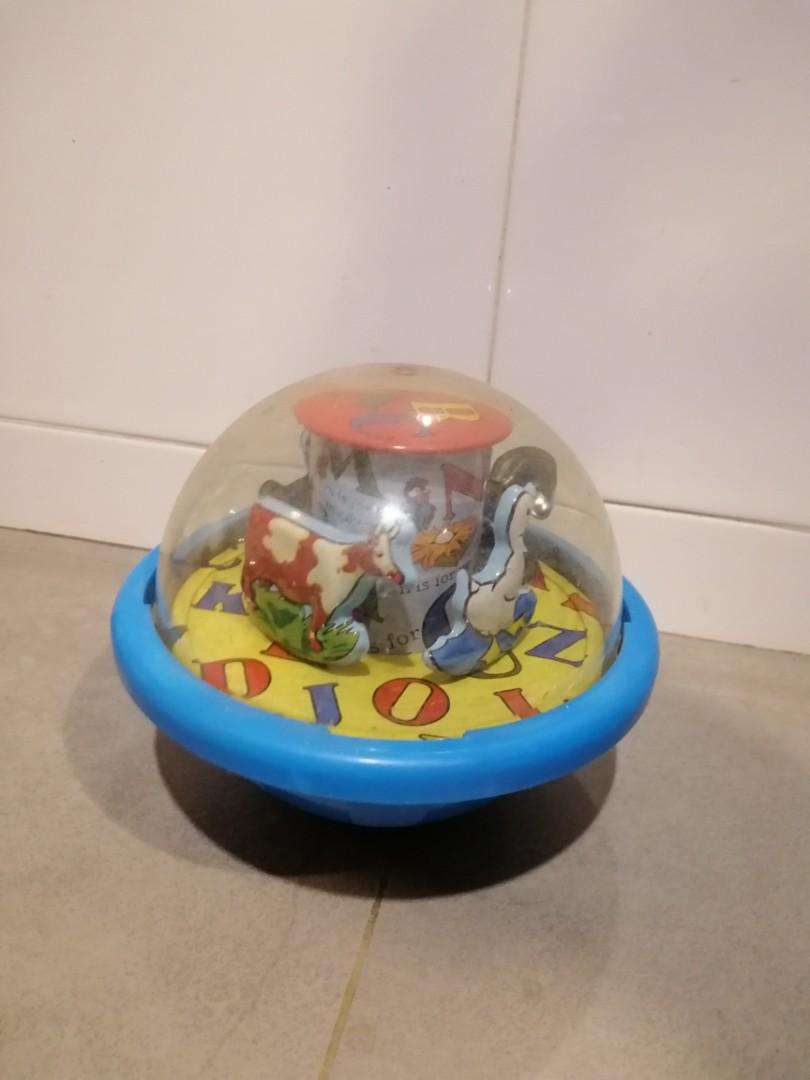 Original Tolo Rare Roly Poly Chime Clown + FREE ABC Animal Farm Roly ...