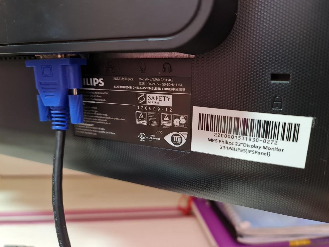Philips 23" Display Monitor (231P4Q), Computers & Tech, Parts ...