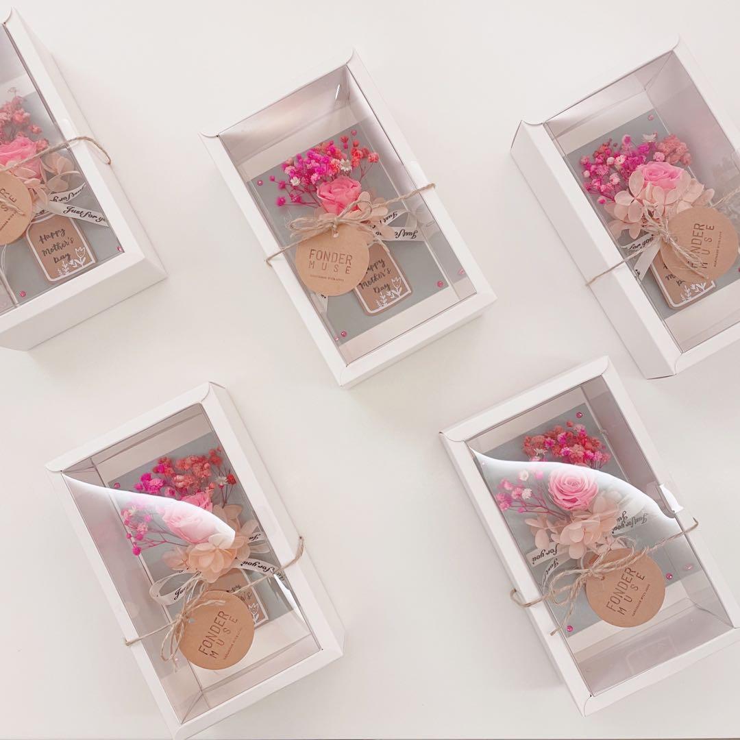 Preserved Rose Bouquet Card Handmade Real Dried Flower card- Happy ...