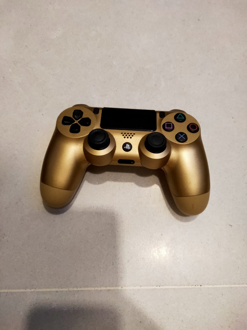 PS4 DualShock Wireless Golden Controller, Video Gaming, Video Game ...