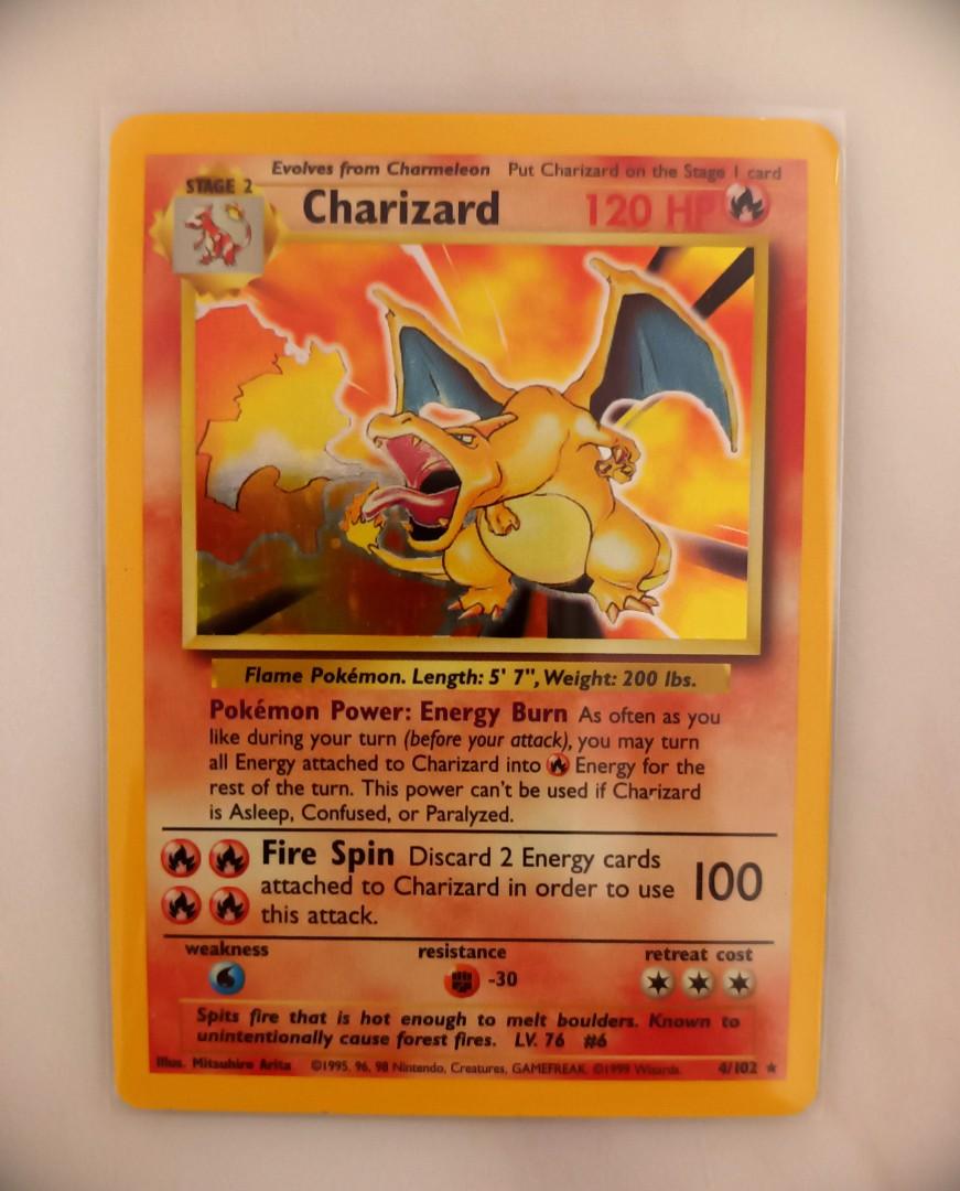 PTCG pokemon card 初代 美版 噴火龍 Charizard unlimited baseset 舊卡, 興趣及遊戲, 玩具 ...