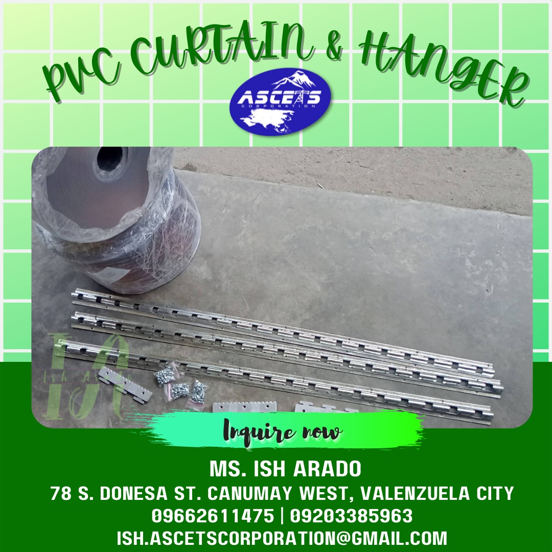 pvc curtain and hanger for cold storage, Furniture & Home Living, Home ...