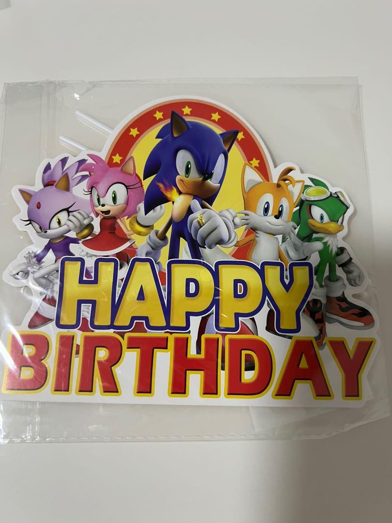 [Ready Stock] Cake Topper - Sonic the Hedgehog (Design 1), Hobbies ...