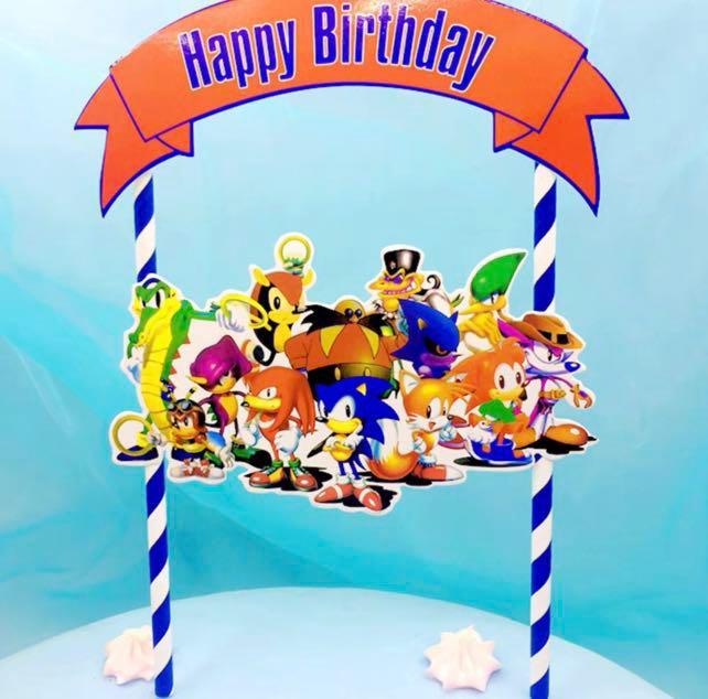 [Ready Stock] Cake Topper - Sonic the Hedgehog (Design 2), Hobbies ...