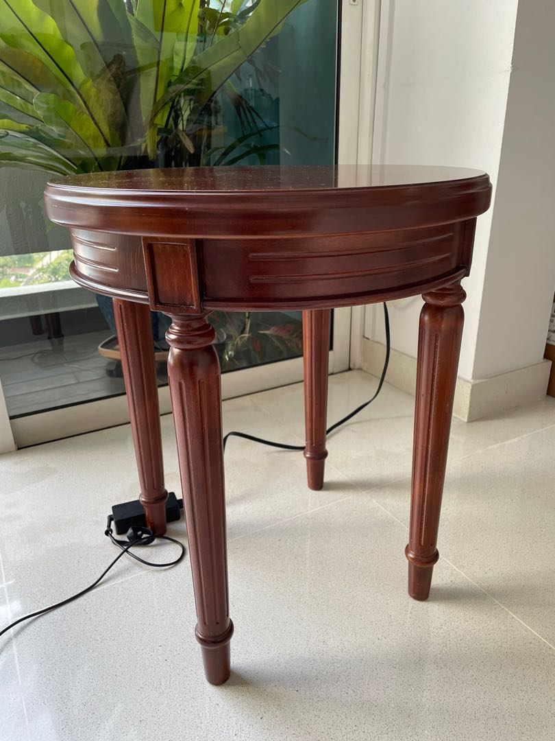Rose wood round side table, Furniture & Home Living, Furniture, Tables ...