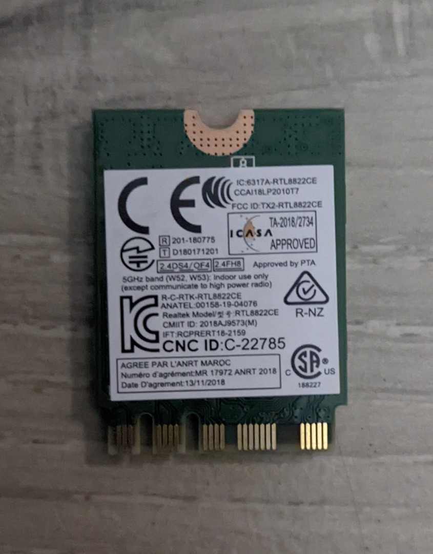 RTL8821CE, Realtek PCIe M.2 Wifi LAN, 電腦＆科技, 電腦周邊及配件, Wifi及上網相關產品 ...