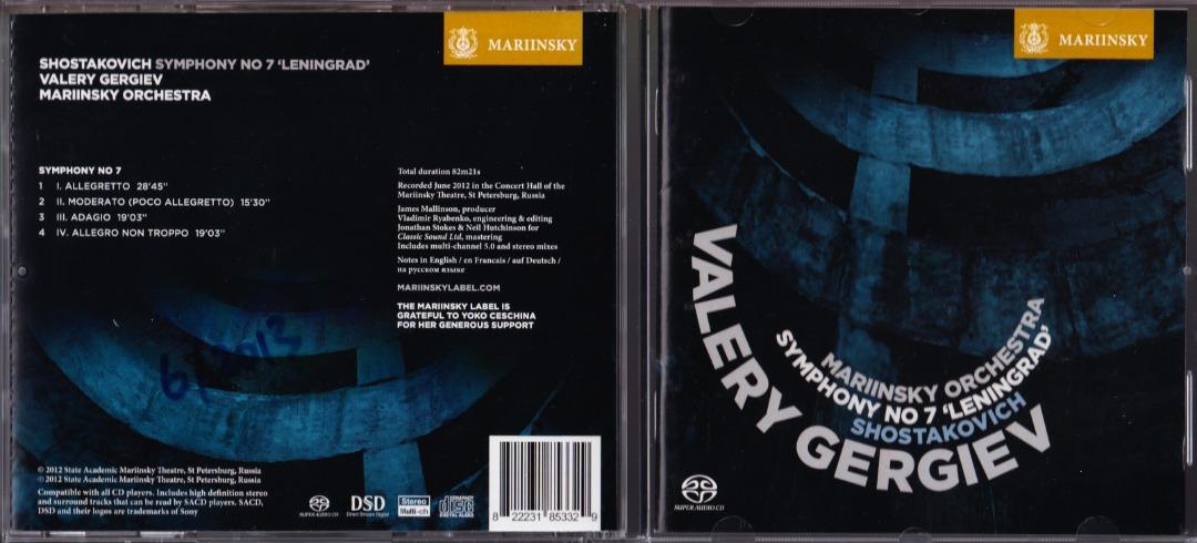 SACD - Shostakovitch: Symphony No. 7 "Leningrad" - Valery Gergiev, 興趣及遊戲, 音樂、樂器 & 配件, 音樂與媒體 - CD ...
