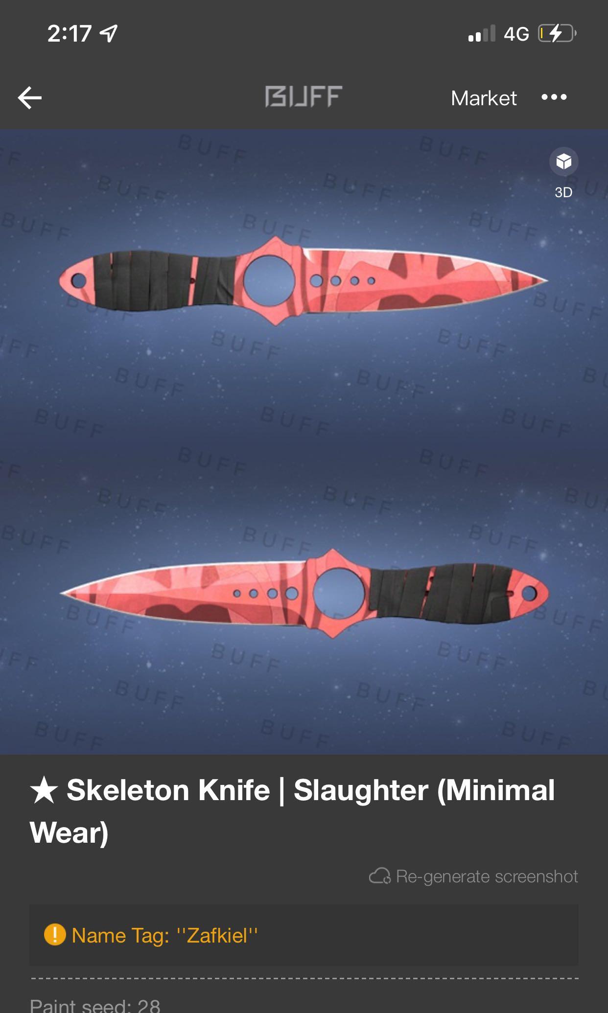 Skeleton Knife Slaughter (Angel Pattern) MW, Video Gaming, Gaming ...