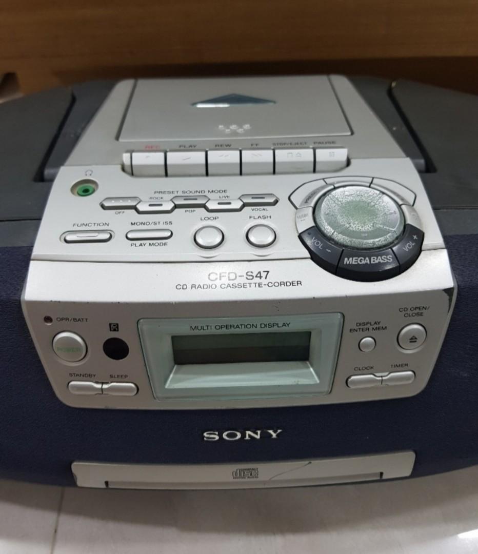 Sony CFD-S47 CD Radio Cassette-corder, Audio, Portable Music Players on ...