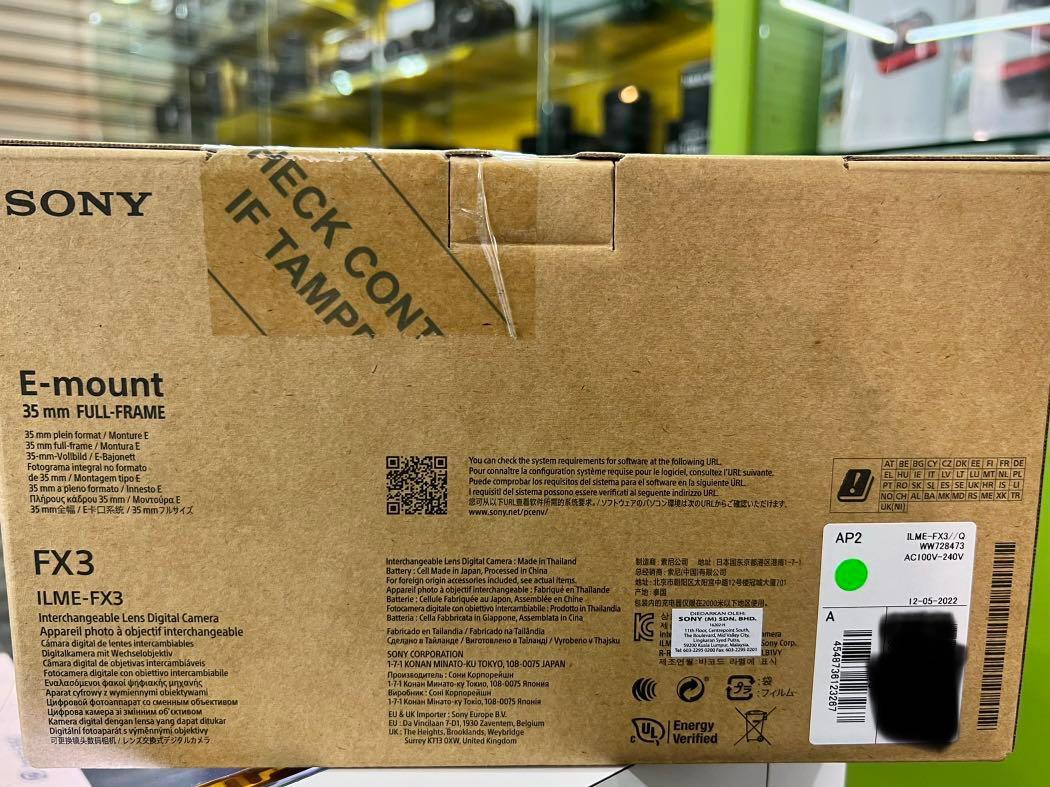 Sony FX3 Cine Camera/ ILME-FX3 (New Set), Photography, Video Cameras on ...