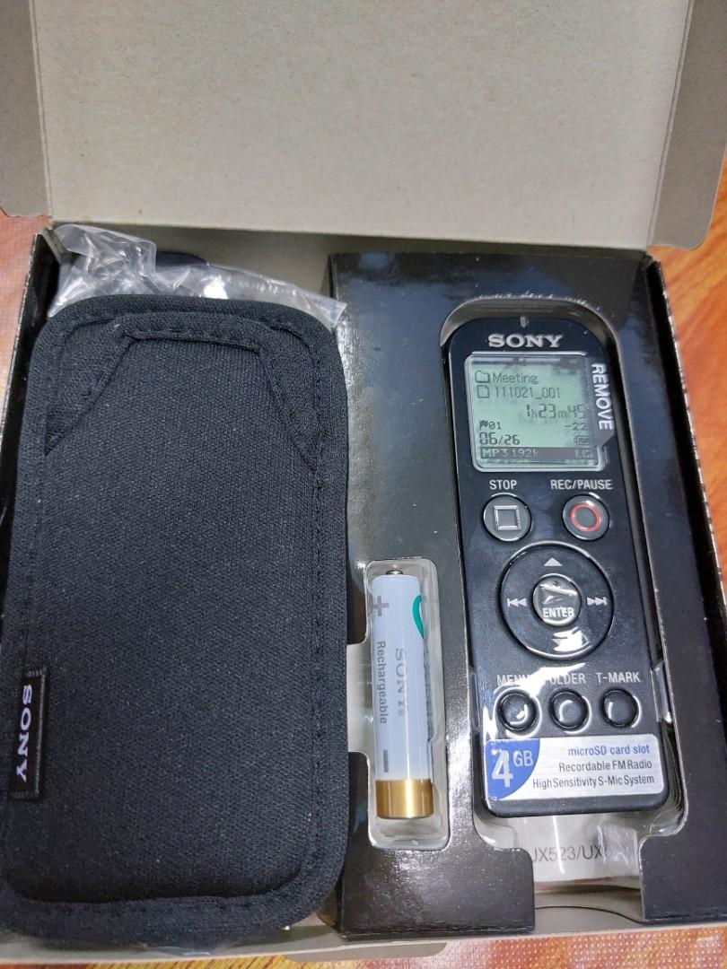 Sony Stereo IC Recorder ICD-UX523F, Audio, Voice Recorders on Carousell