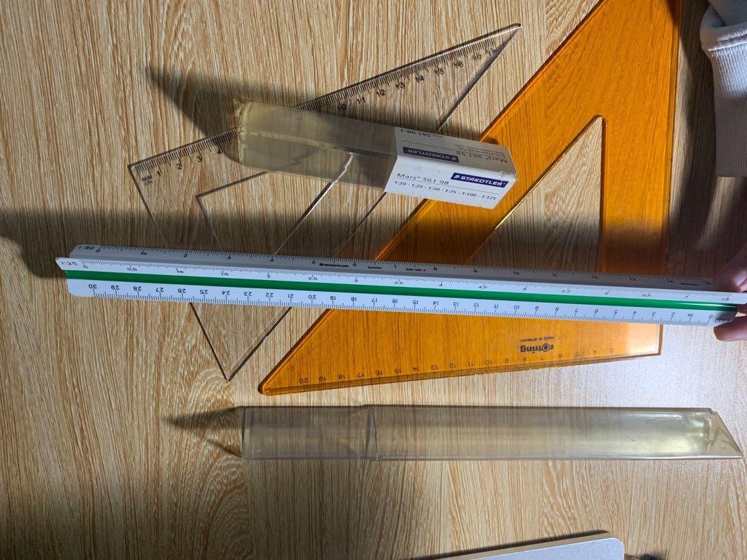 Staedtler Scale Ruler and Triangles bundle, Hobbies & Toys, Stationary ...