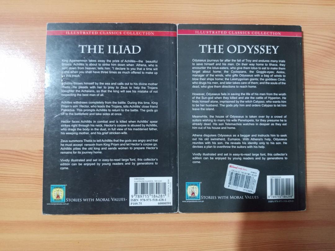 The Iliad and The Odyssey Illustrated Classics Collection (Preloved ...