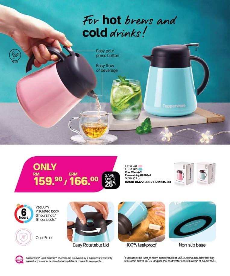 TupperwareBrands - Cool Warmie Thermal Jug (1) 800ml, Furniture & Home ...