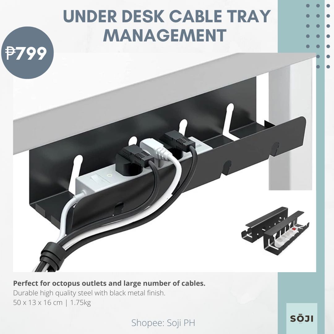 Under Desk Cable Rack Organizer, Furniture & Home Living, Furniture ...