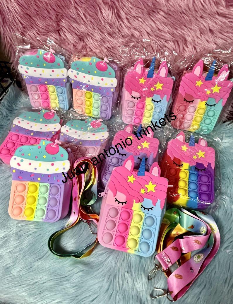 Unicorn & Icecream Pop It Fidget Sling Wallet, Women's Fashion, Bags ...
