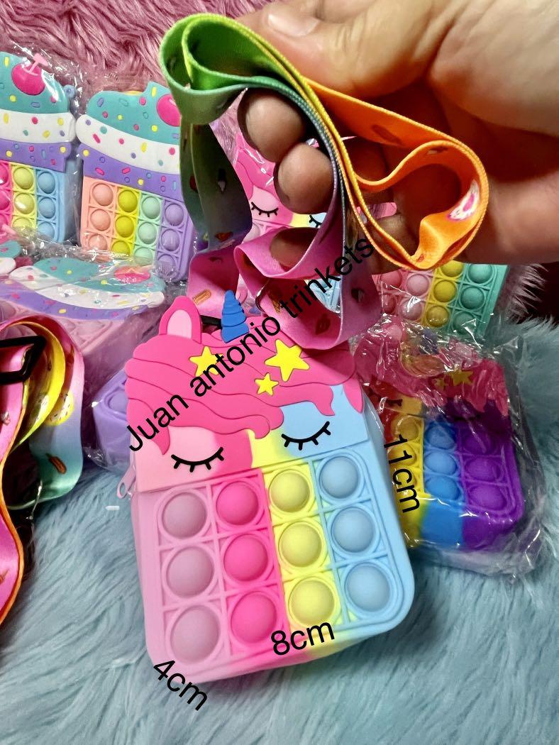 Unicorn & Icecream Pop It Fidget Sling Wallet, Women's Fashion, Bags ...